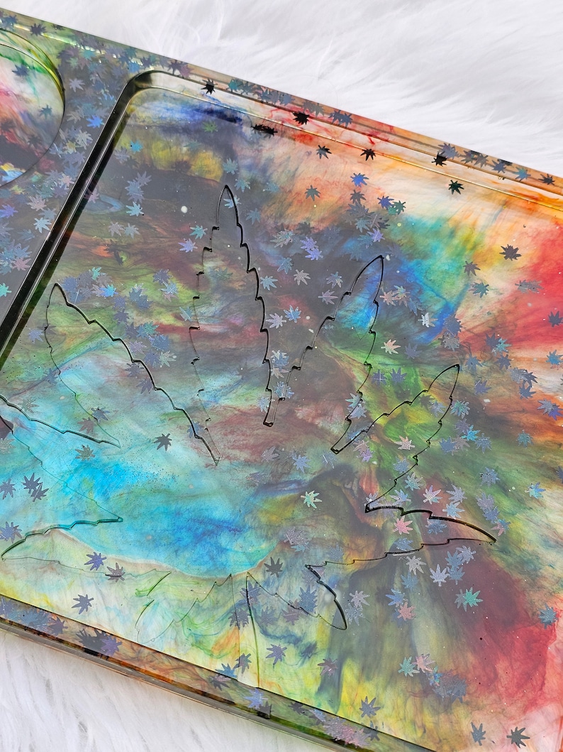 Rainbow Weed Rolling Tray, 420 Tray, Set for Men, Rolling Set for Women ...