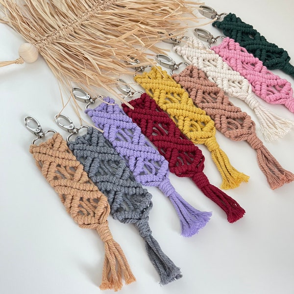 Macrame Key Chain - Etsy