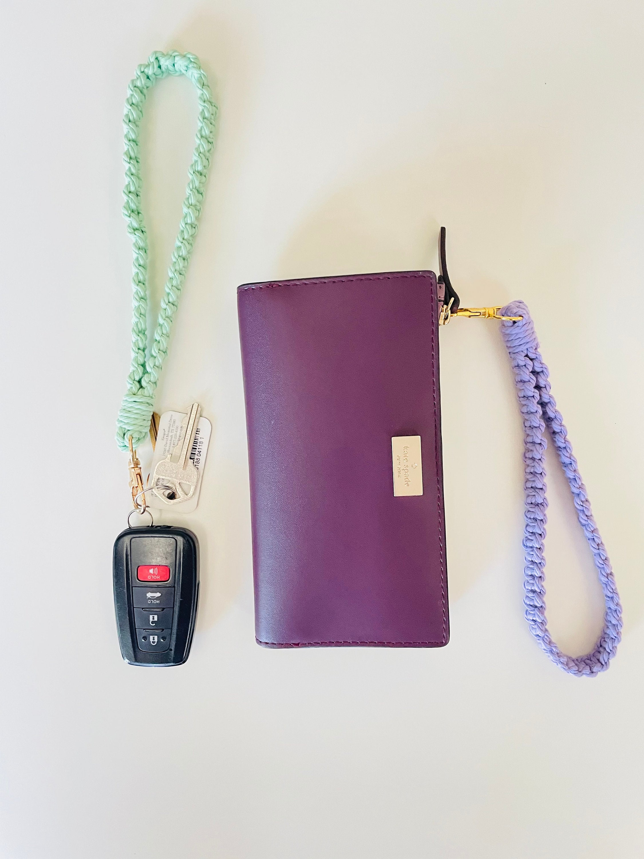 Macrame Wristlet Keychain Key Fob Wristlet Wristlet Clutch | Etsy