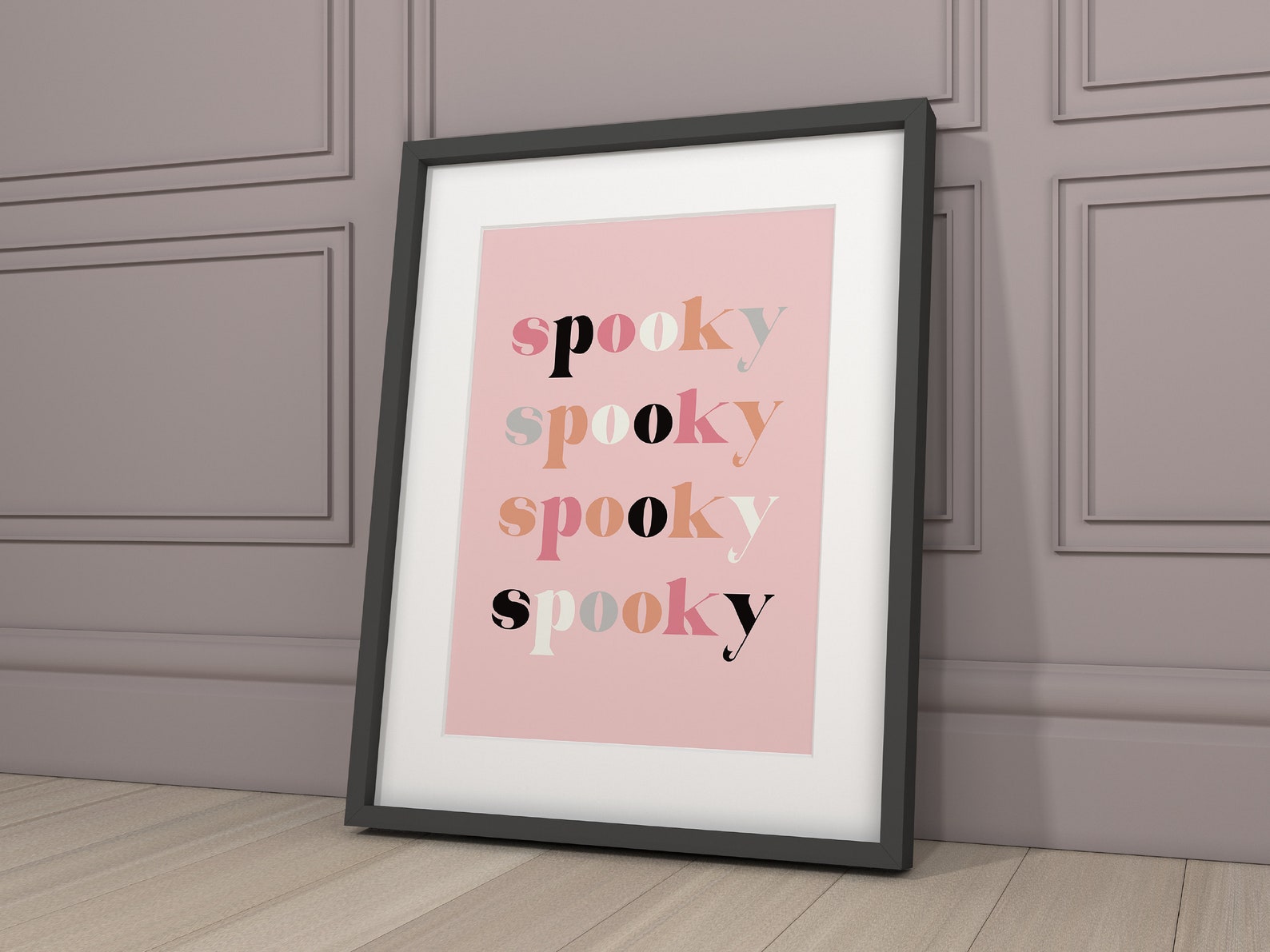 Pastel Halloween Print, Pink Spooky Decor, Pinkoween Printable, Girly ...