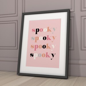 Pastel Halloween Print, Pink Spooky Decor, Pinkoween Printable, Girly ...