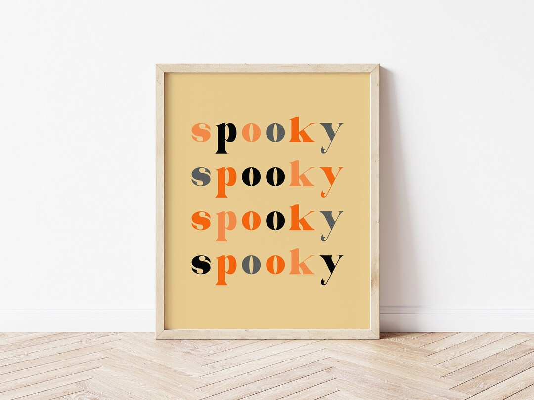 Spooky Wall Art Printable, Spooky Season Print, Halloween Poster, Teen ...