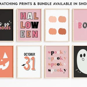 Pink Pastel Spooky Halloween Printable Art, Spooky Season, Spooky Decor ...