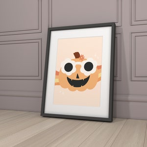 Groovy Halloween Printable, Retro Pumpkin Wall Art, Jack O Lantern ...