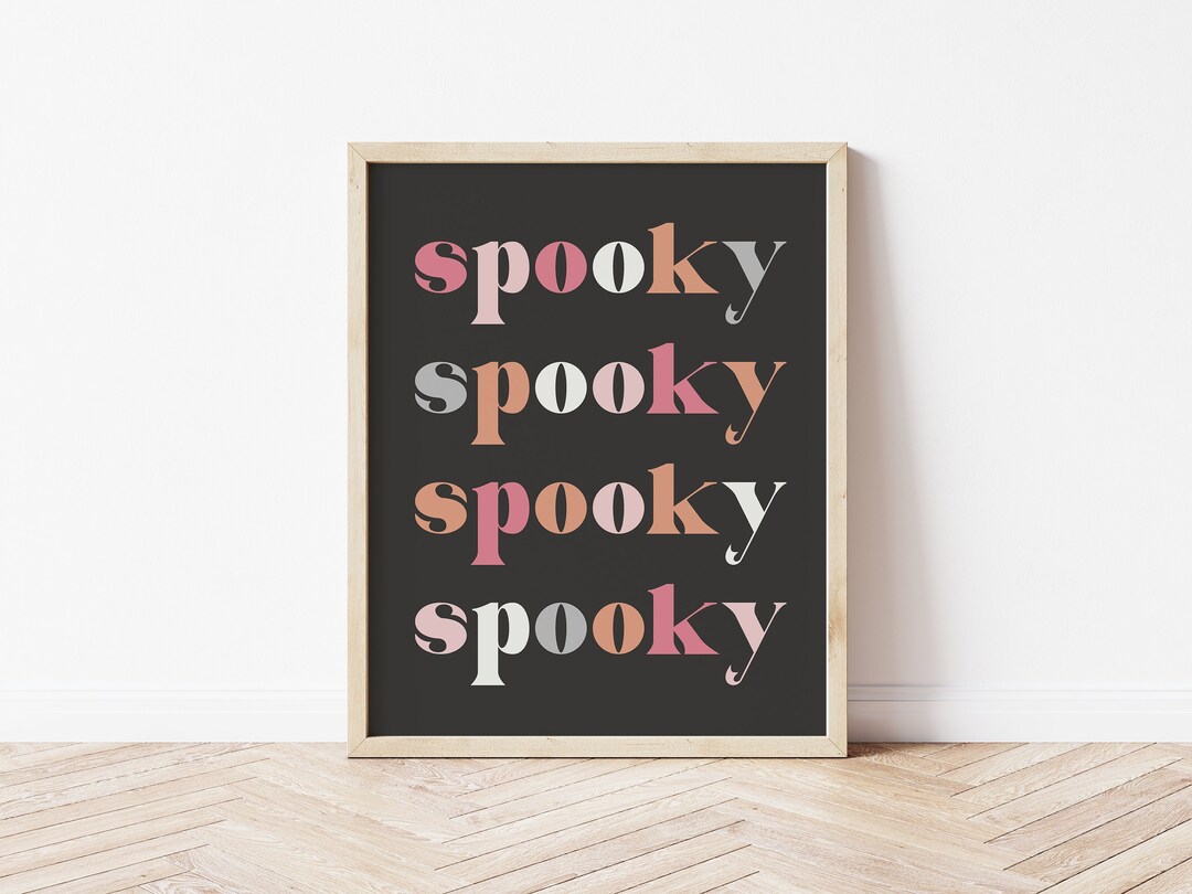 Pastel Spooky Halloween Printable Art, Spooky Season, Spooky Decor ...