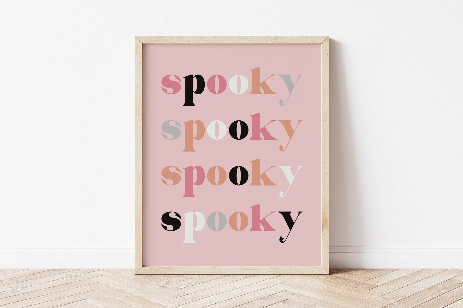 Pink Pastel Spooky Halloween Printable Art, Spooky Season, Spooky Decor ...