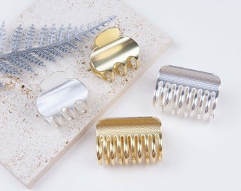 Tiny Mini Silver Tone Metal Hair Claw Clip - Etsy