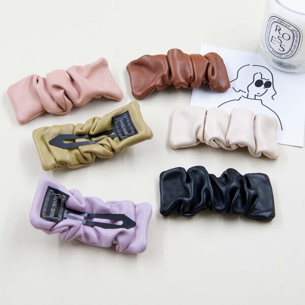 Leather Hair Clip - Etsy