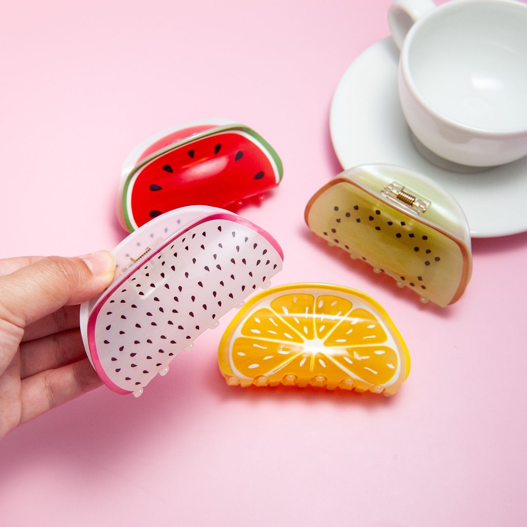 Playful Large Acrylic Fruit Hair Clip Claw for Summer/tropical Fruit ...