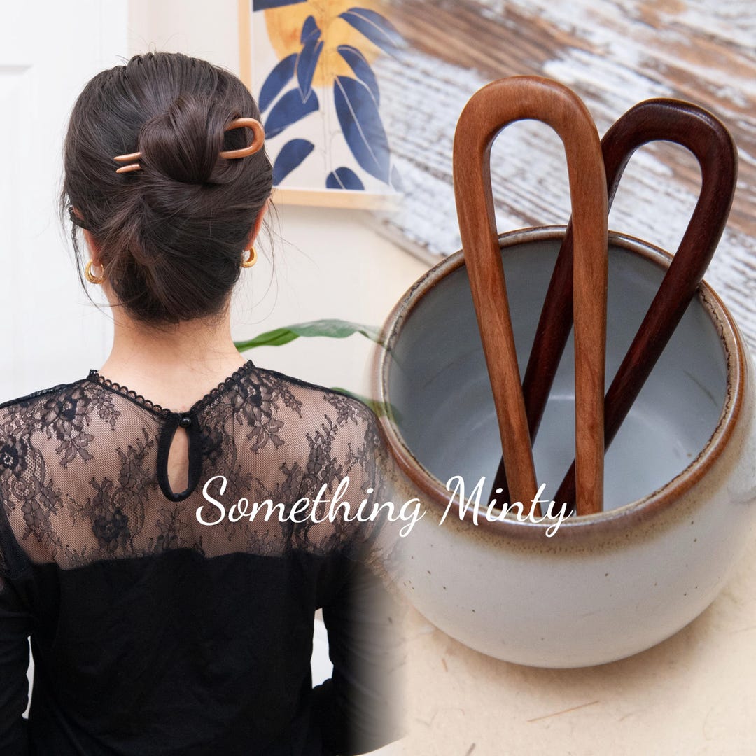 Custom Wooden Hair Pin, Personalized Gift for Her, Eco-friendly Hair ...