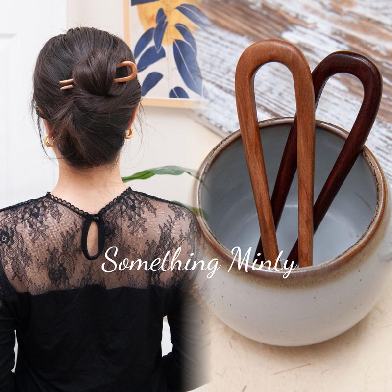 Wooden Hair Pin - Etsy