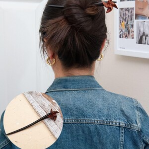 Handmade Wood Hair Stick With Windmill, Rustic Hair Accessory, Hand ...