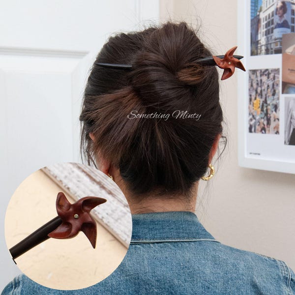 Wood Hair Stick - Etsy