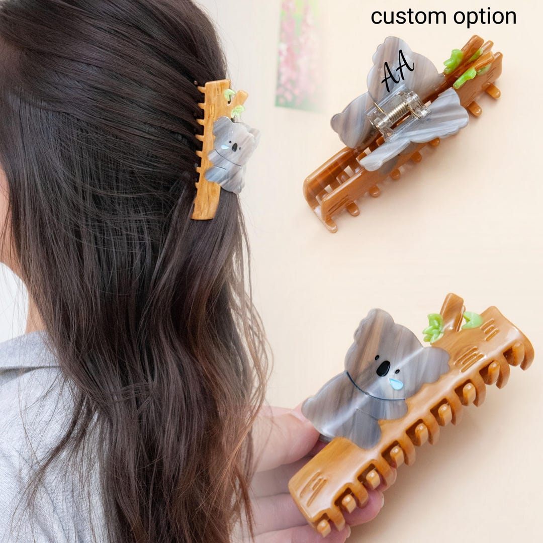 Custom Cute Koala Hair Claw, Koala Hair Clip, Adorable Koala Hair Clip ...