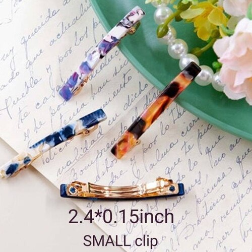 Nori Double Clasp Non-slip French Barrette Tortoise Shell - Etsy