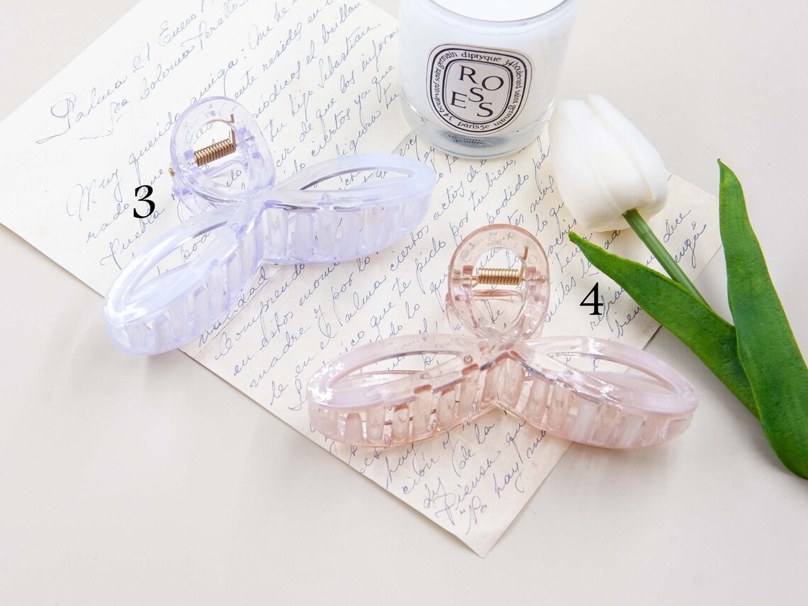 Large Transparent Twisted Hair Claw Clips/ Jelly Clear Twisted - Etsy