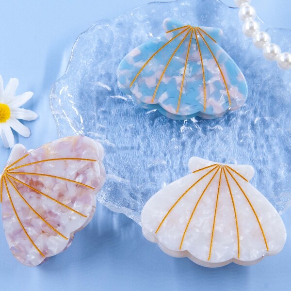 Sea Shell Hair Clips - Etsy