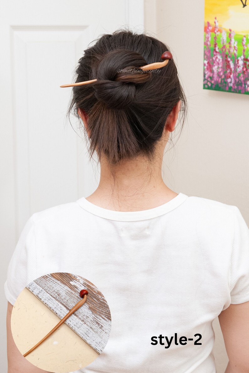 Handcrafted Wooden Mushroom Hair Pin: Woodland Bun Holder - Etsy
