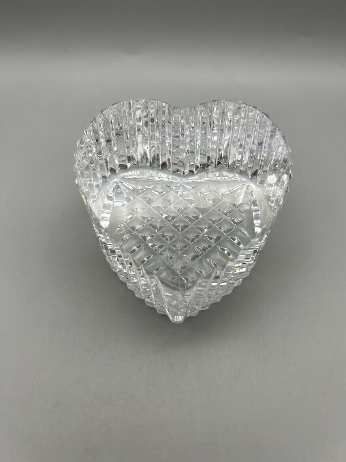 Waterford Crystal Heart Paperweight Signed Faceted Art Deco Mother's ...