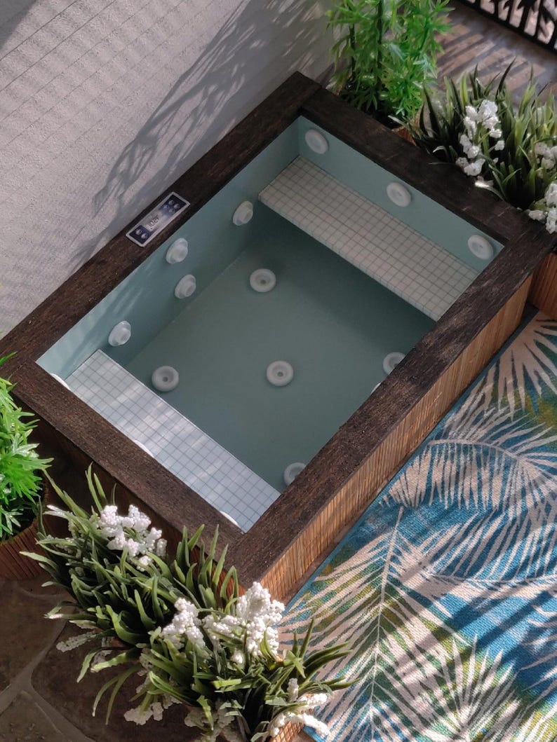 Dollhouse Bamboo Hot Tub/miniature Jacuzzi - 1:12 Scale - Etsy