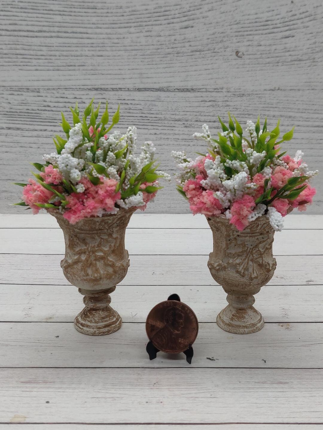 Set of Two Miniature Dollhouse Planters - Etsy