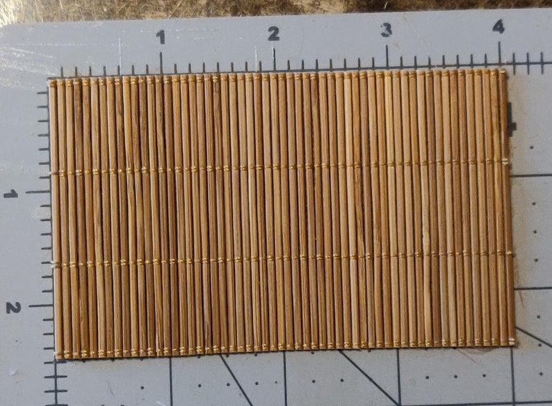 Miniature Dollhouse Bamboo Doormat/rug - 1:12 Scale - Etsy