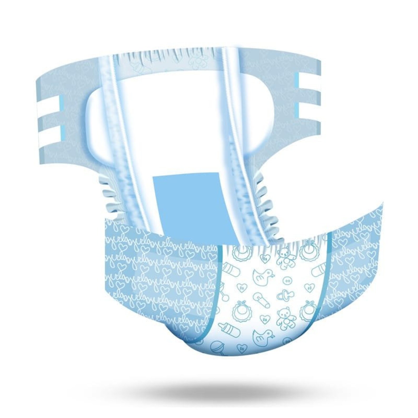 Adult Printed Diapers Nursery Blue Medium 2838 | Etsy