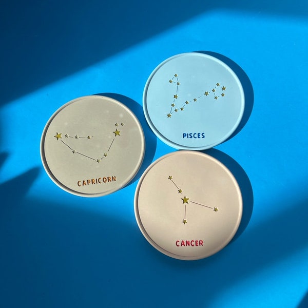 Zodiac Coaster - Etsy