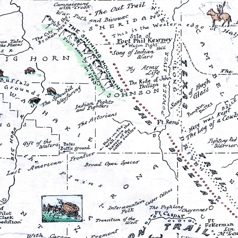 1928 Wyoming Map Print – Vintage Historic Wall Art - Etsy