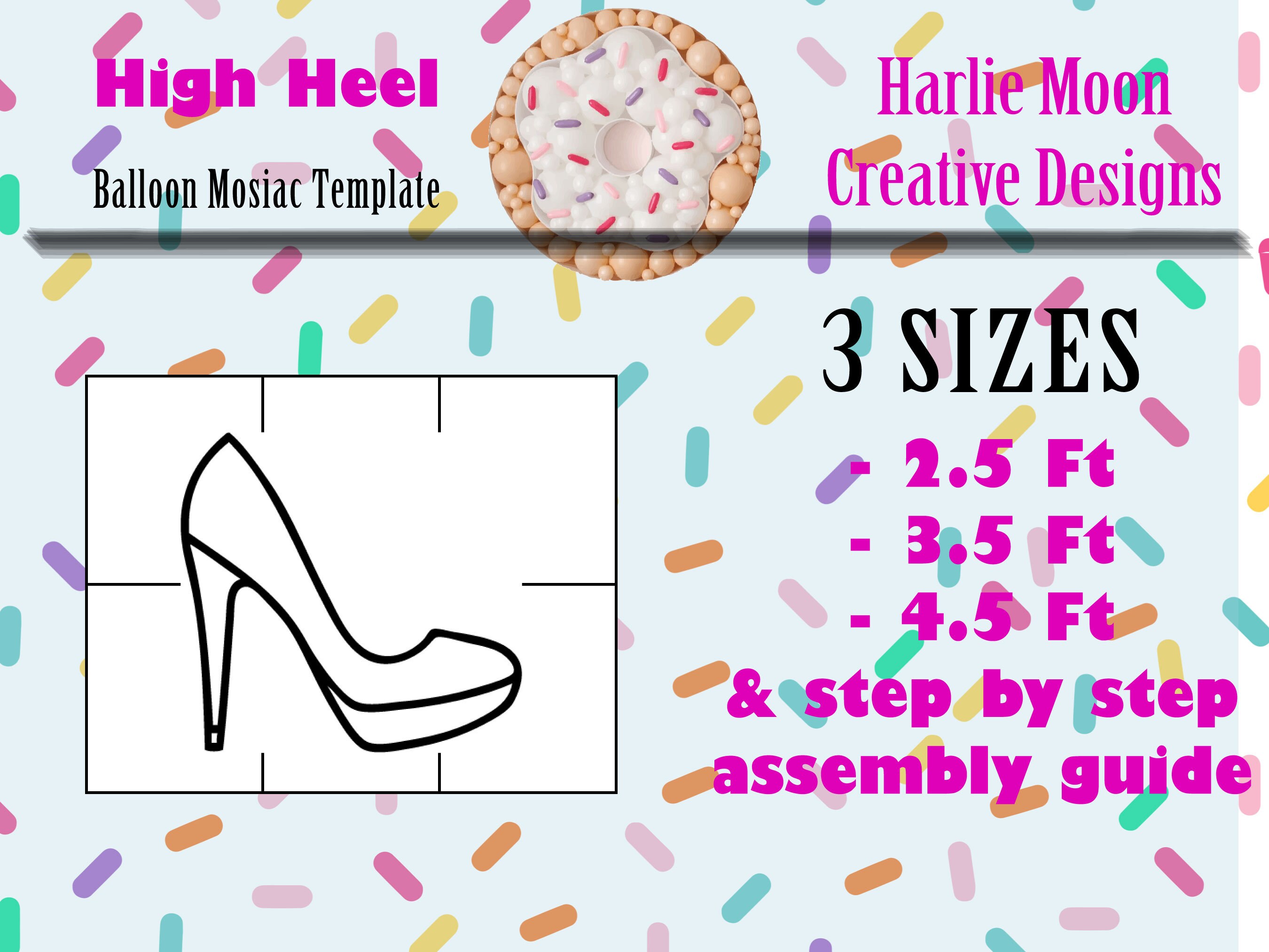 High Heels Stiletto Balloon Template 2.5ft 3.5ft and | Etsy