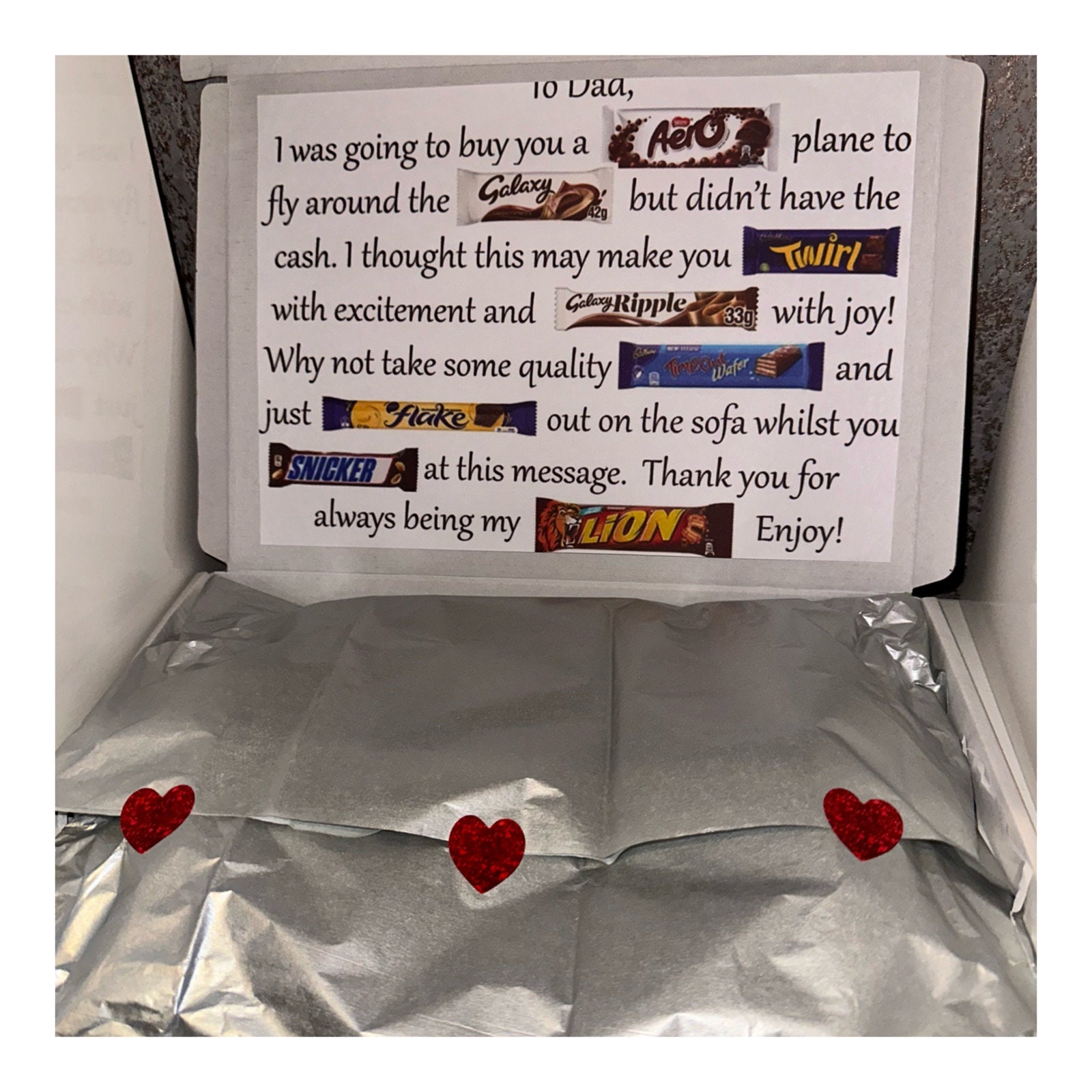 Chocolate Message Box - Etsy