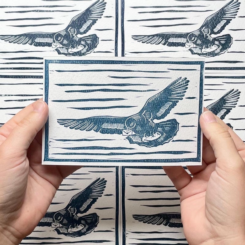 Pigeon Postcards - Etsy