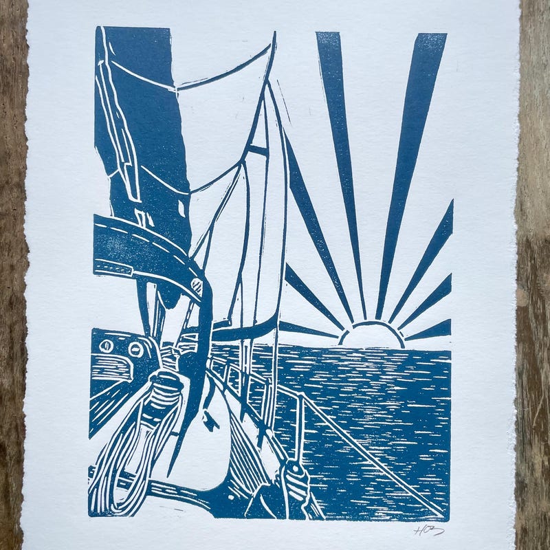 Linoprint - Etsy