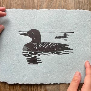 Loon Linocut Print - Etsy