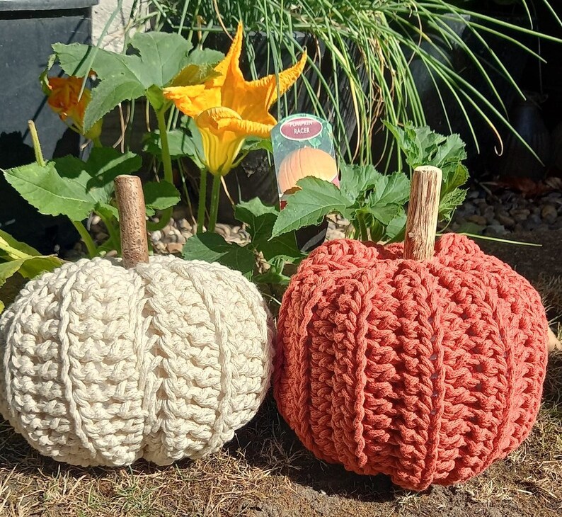 Chunky Pumpkin - Digital PDF Crochet Pattern - Using Cotton Yarn or ...