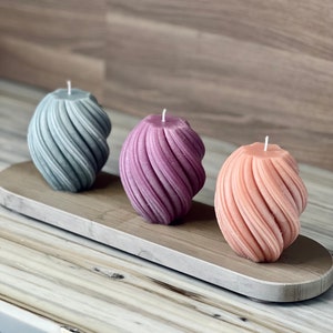 Swirl Candle | Abstract Candle | Decorative Candle | Handmade Candle ...