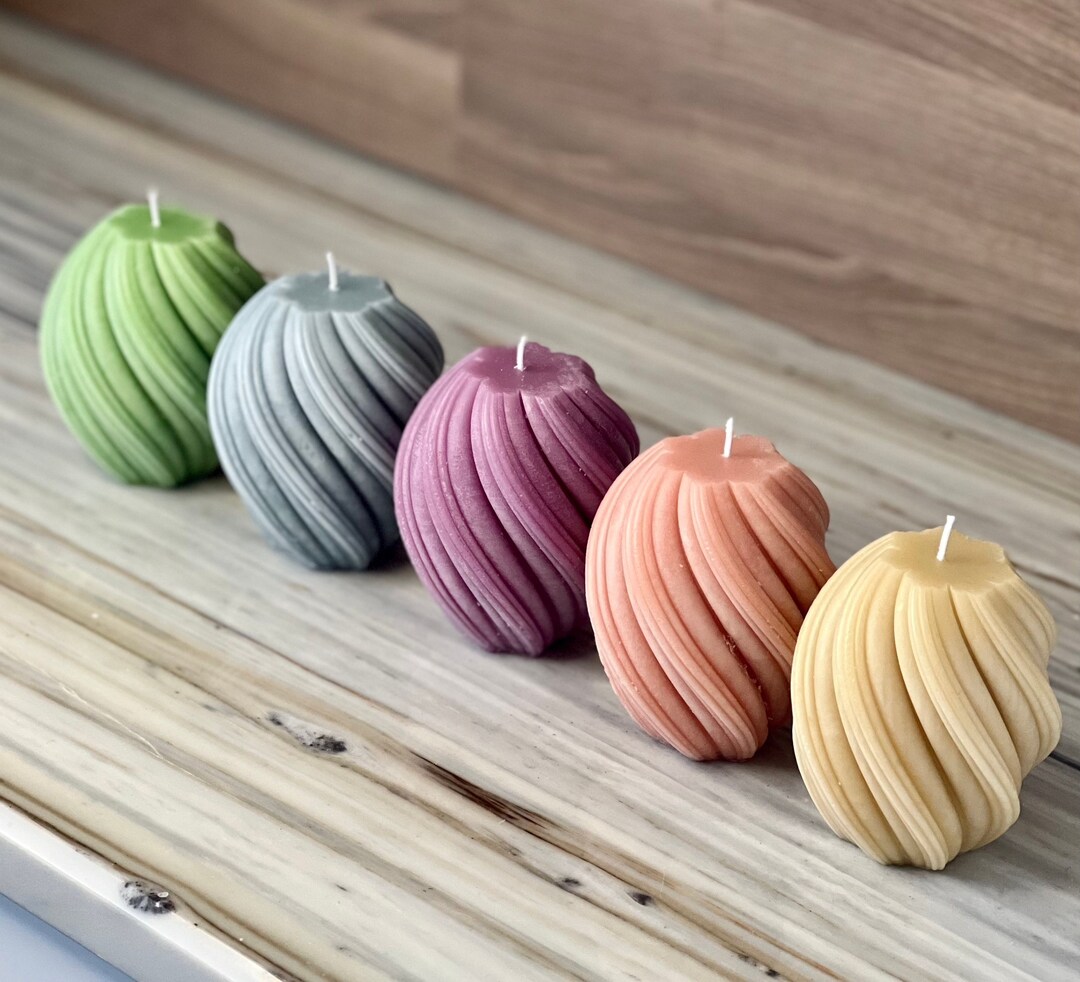 Swirl Candle | Abstract Candle | Decorative Candle | Handmade Candle ...