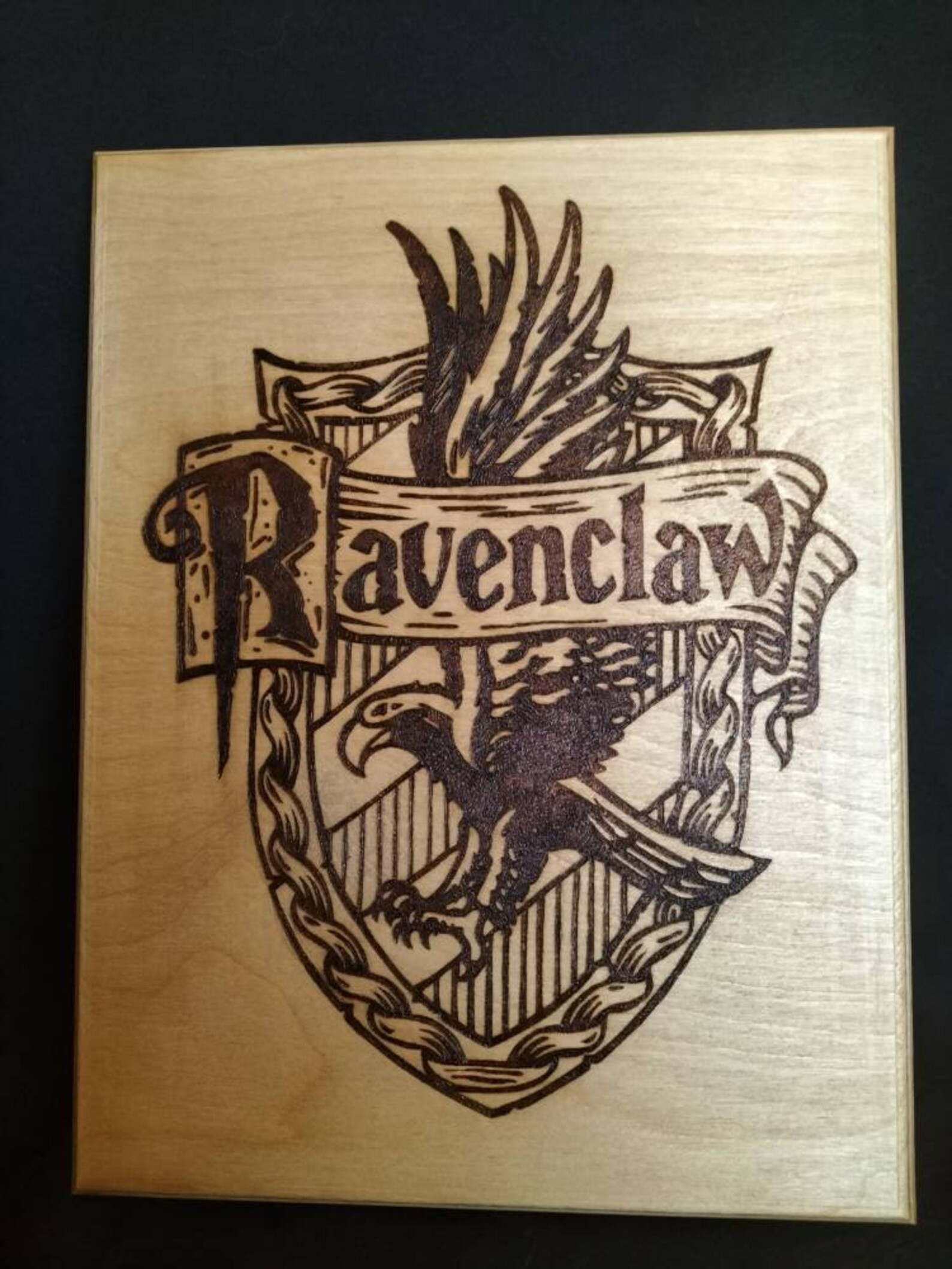 Ravenclaw House Pyrography Plaque - Etsy UK