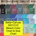 Bella+canvas 3001CVC Bleach Colors Unisex Adult Color Chart/ Colour ...