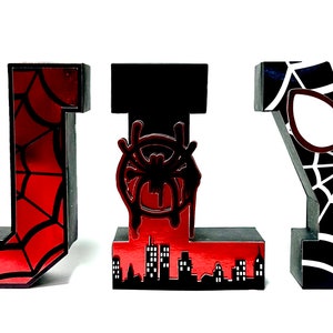 3D Letters Miles Morales/spin Themed Party & Room Decoration - Etsy