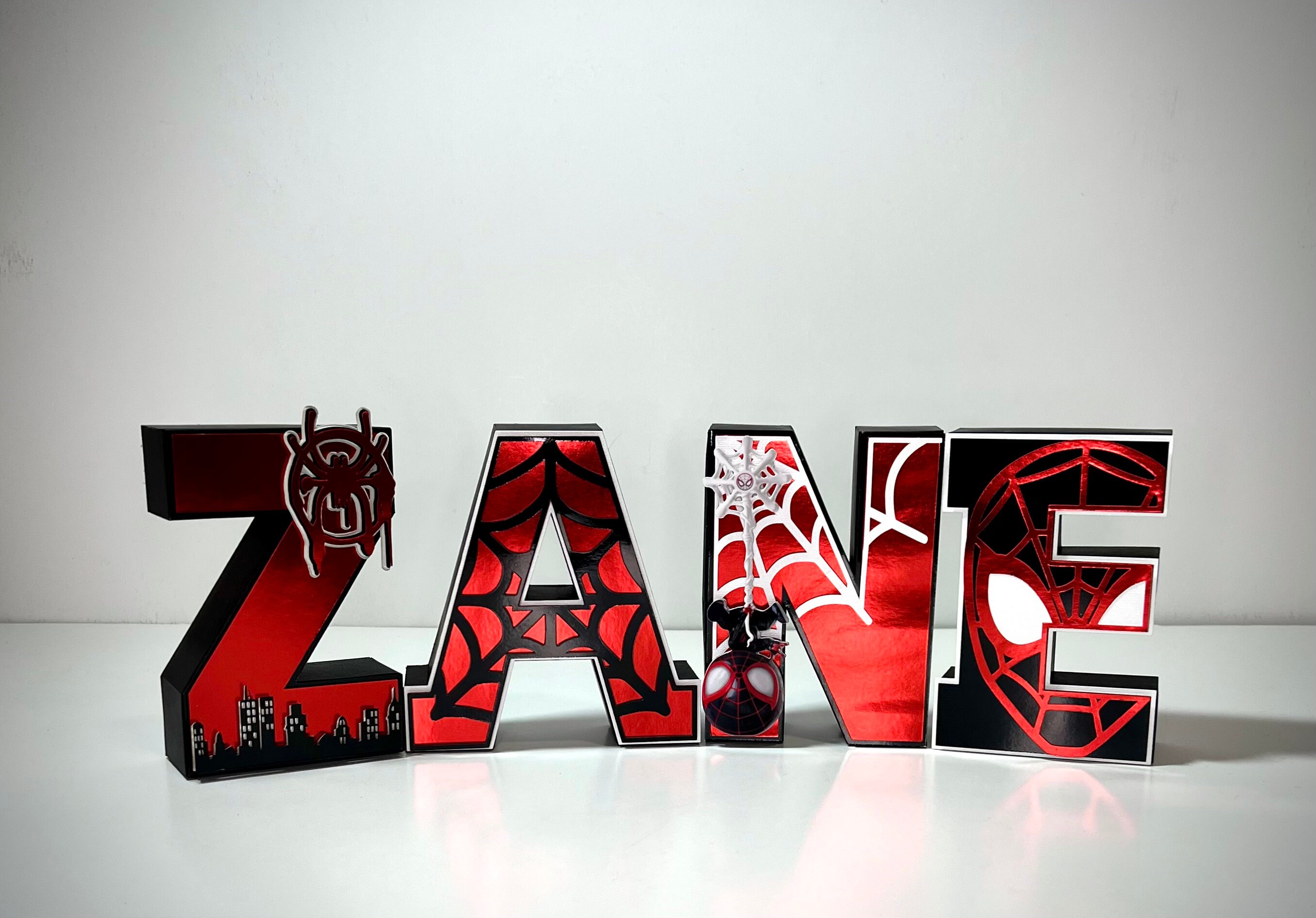 3D Letters Miles Morales/spin Themed Party & Room Decoration - Etsy