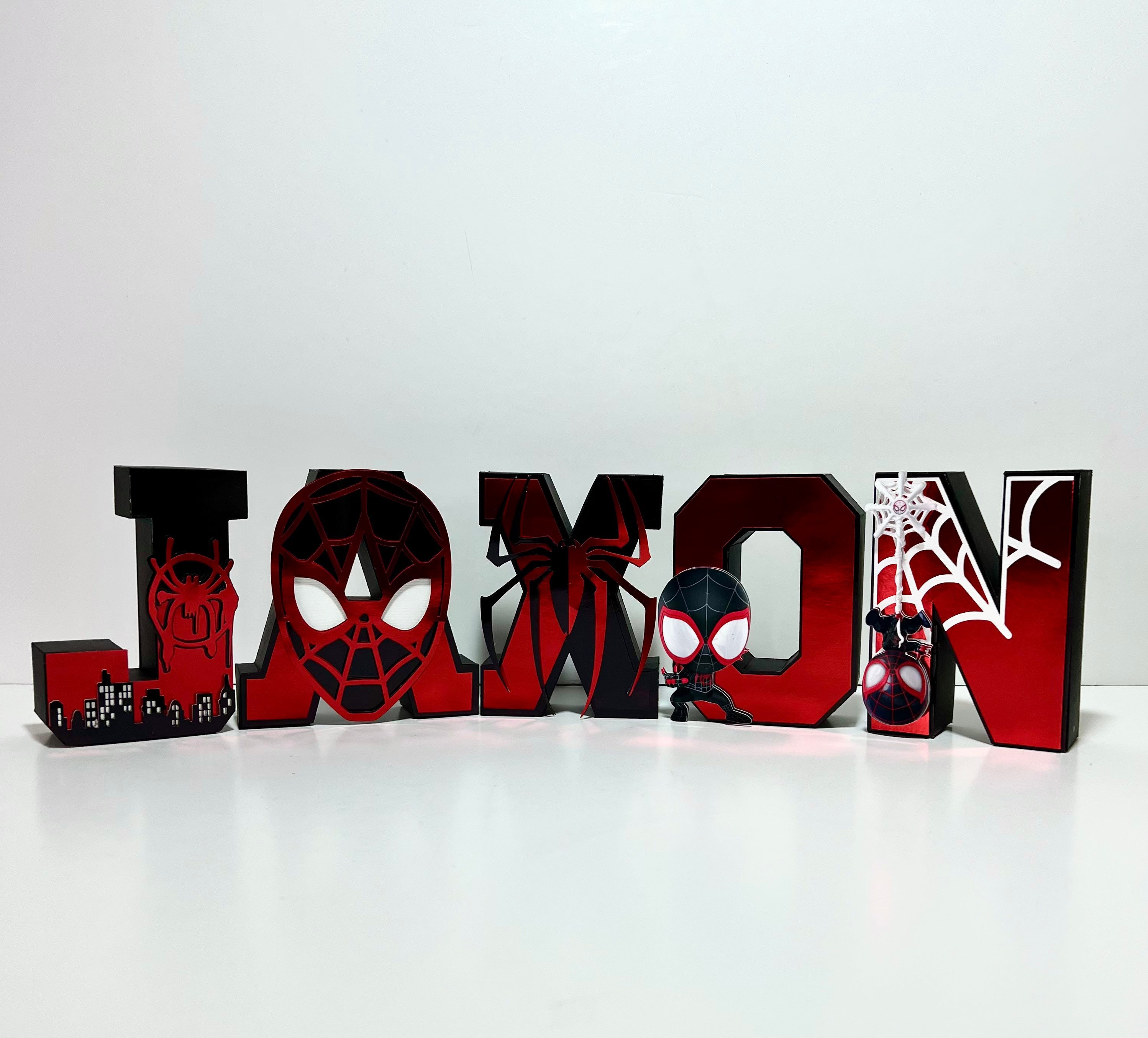 3D Letters Miles Morales/spin Themed Party & Room Decoration - Etsy