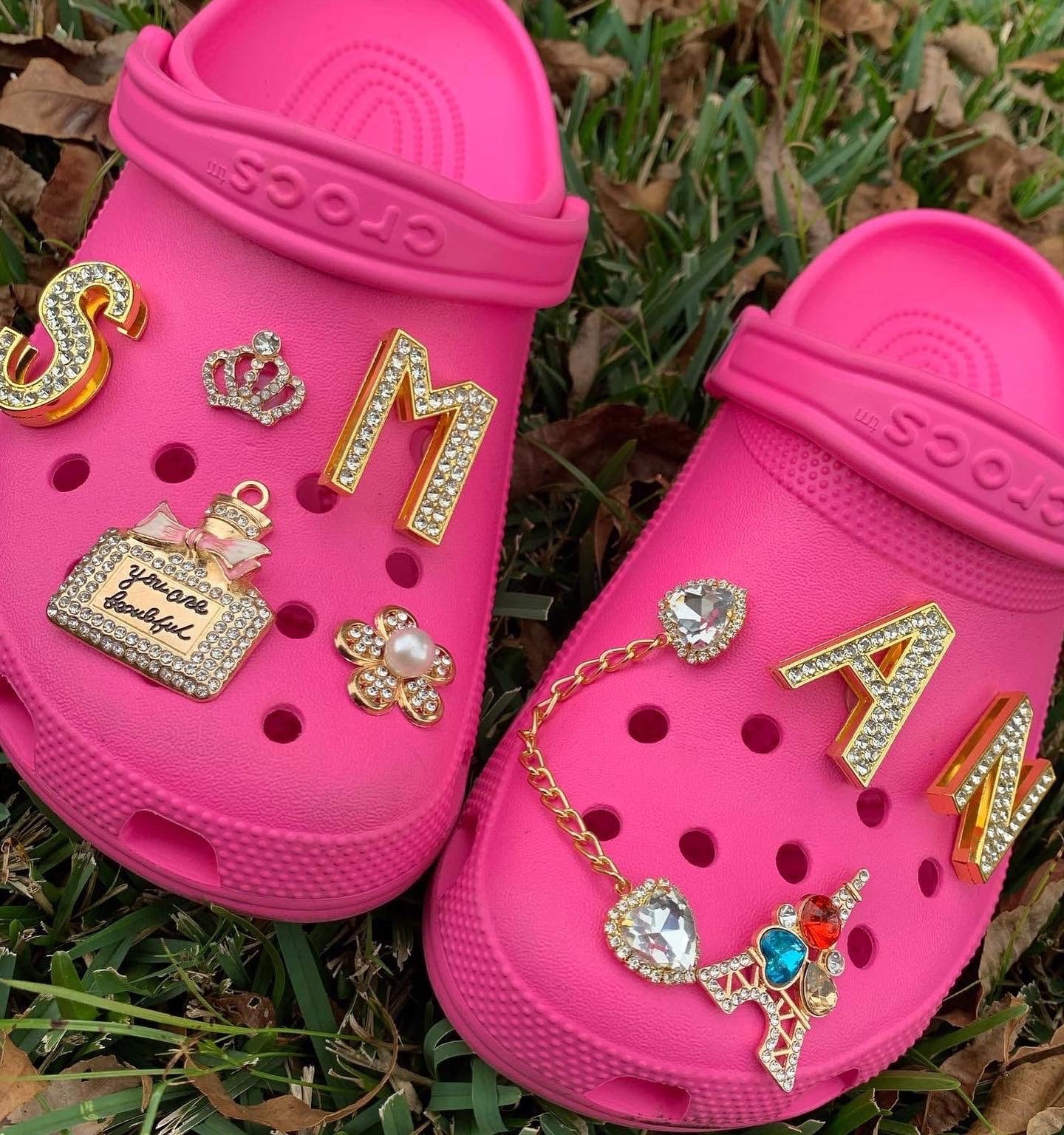 Bling Letter Clog Charms Rhinestone Charms for Crocs - Etsy