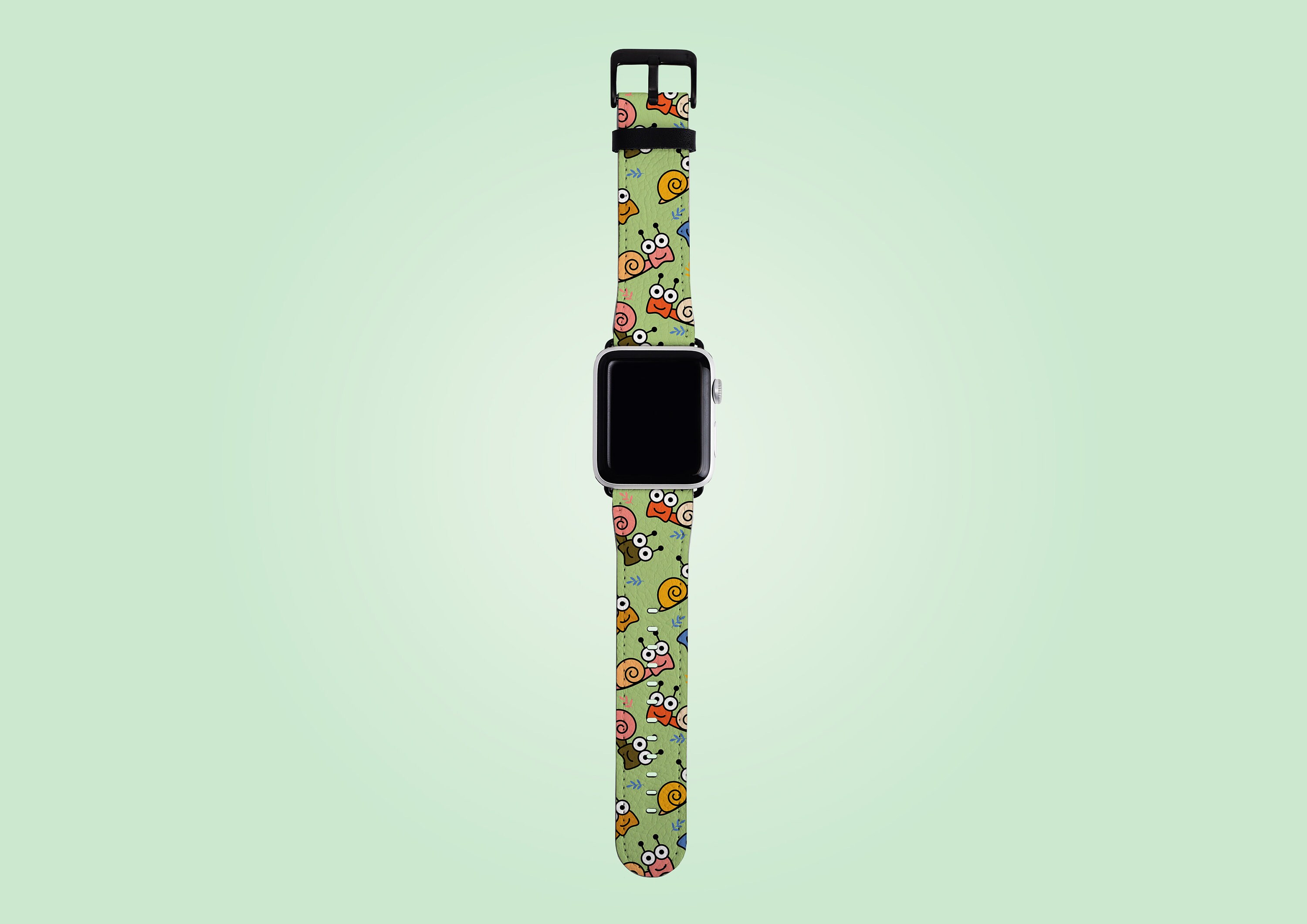 Kawaii Apple Watch Band, Cute Snails Apple Watch Strap, Cartoon Vegan ...