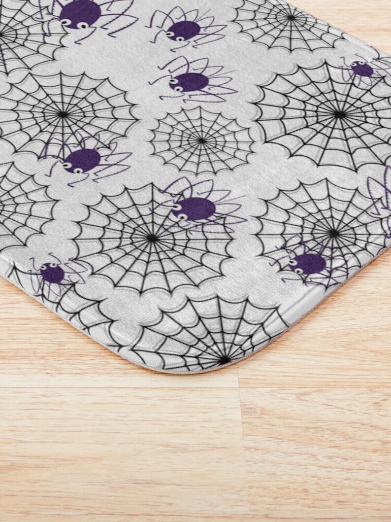 Spiderweb Bath Mat Spider Bath Rug Halloween Night Decor - Etsy