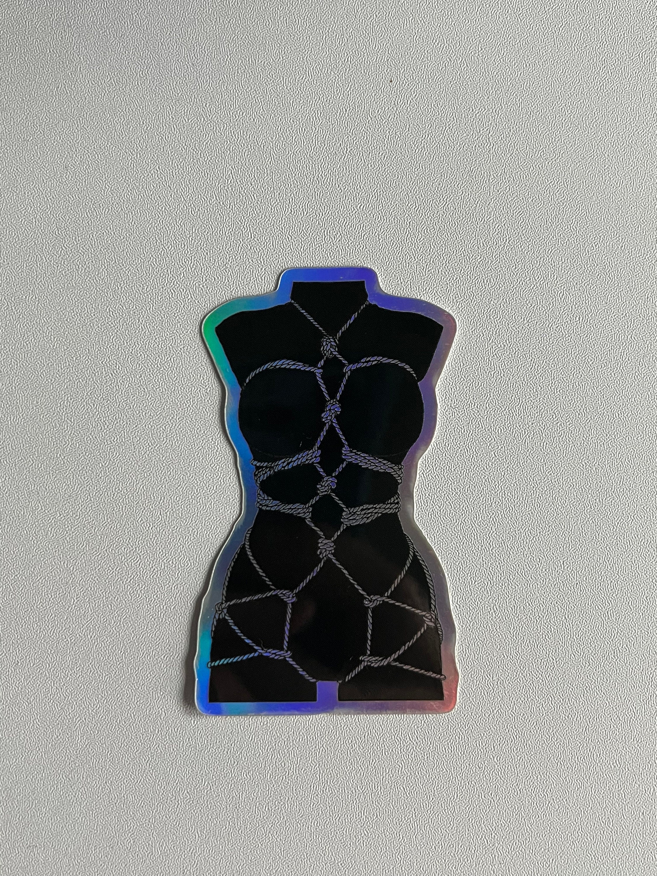 Holographic Shibari Torso Sticker 3-pack - Unique Bondage Art, Erotic ...