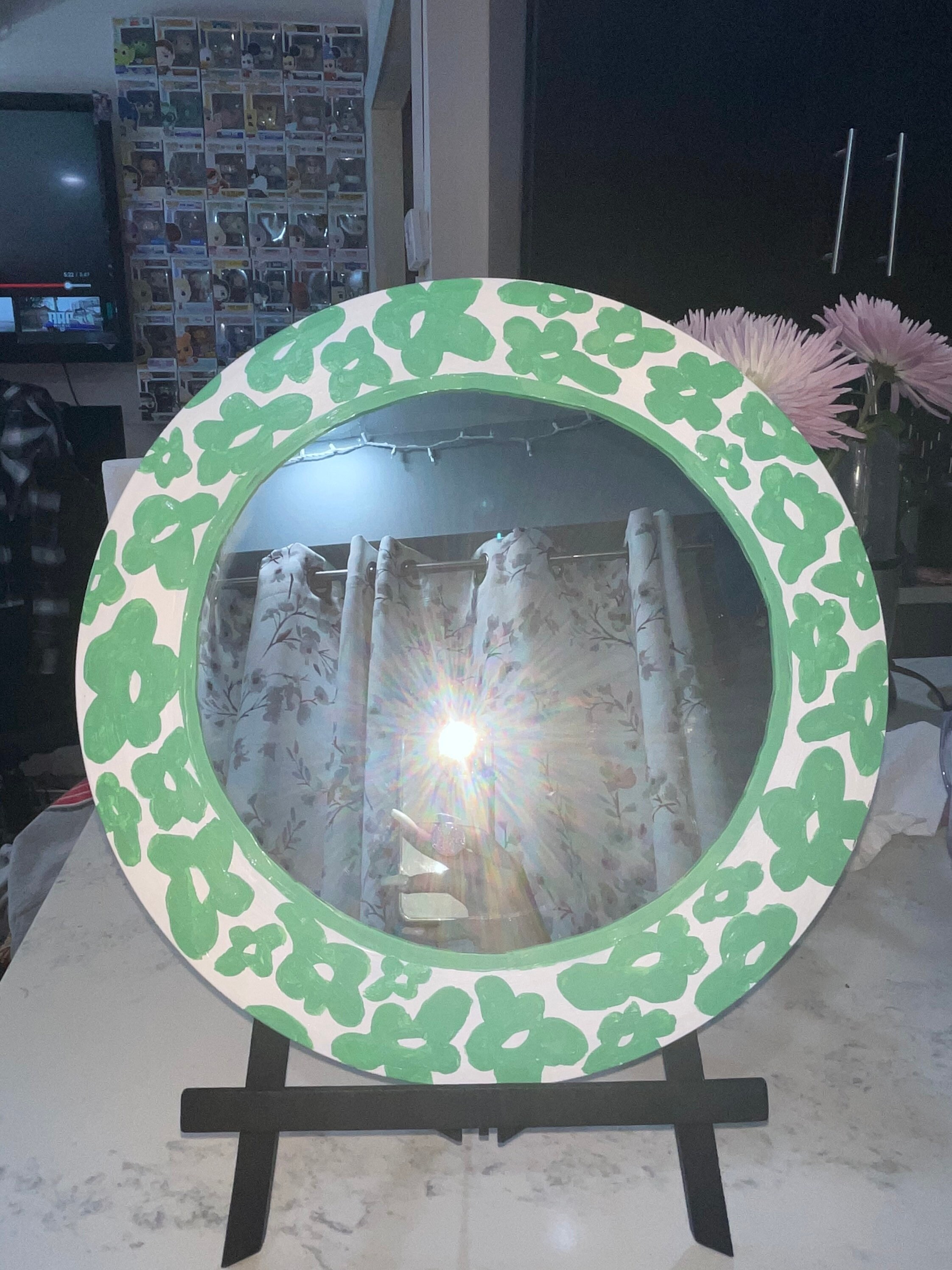 Trippy Hippie Flower Mirror | Etsy