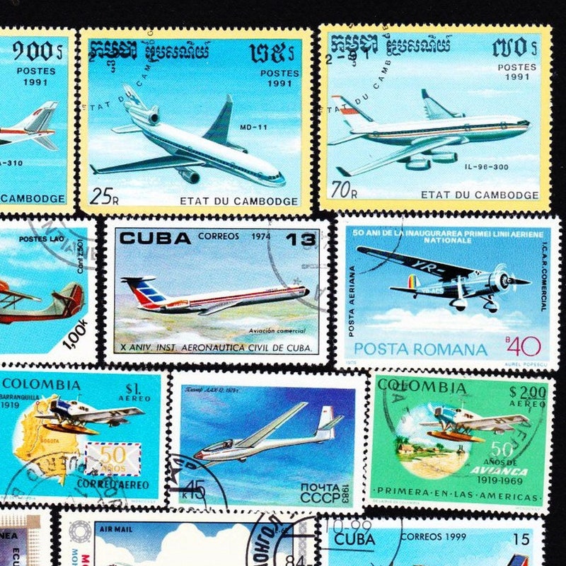 Airplane Stamps - Etsy