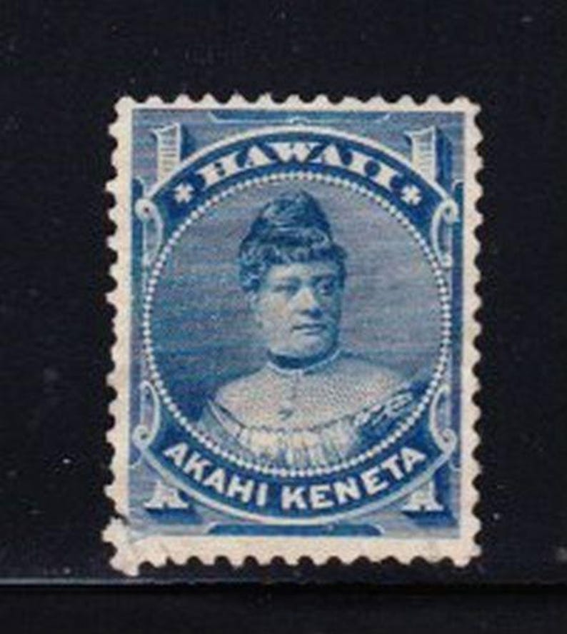 RARE KINGDOM of HAWAII Vintage 1864 1c Princess Likelike Unused Genuine ...