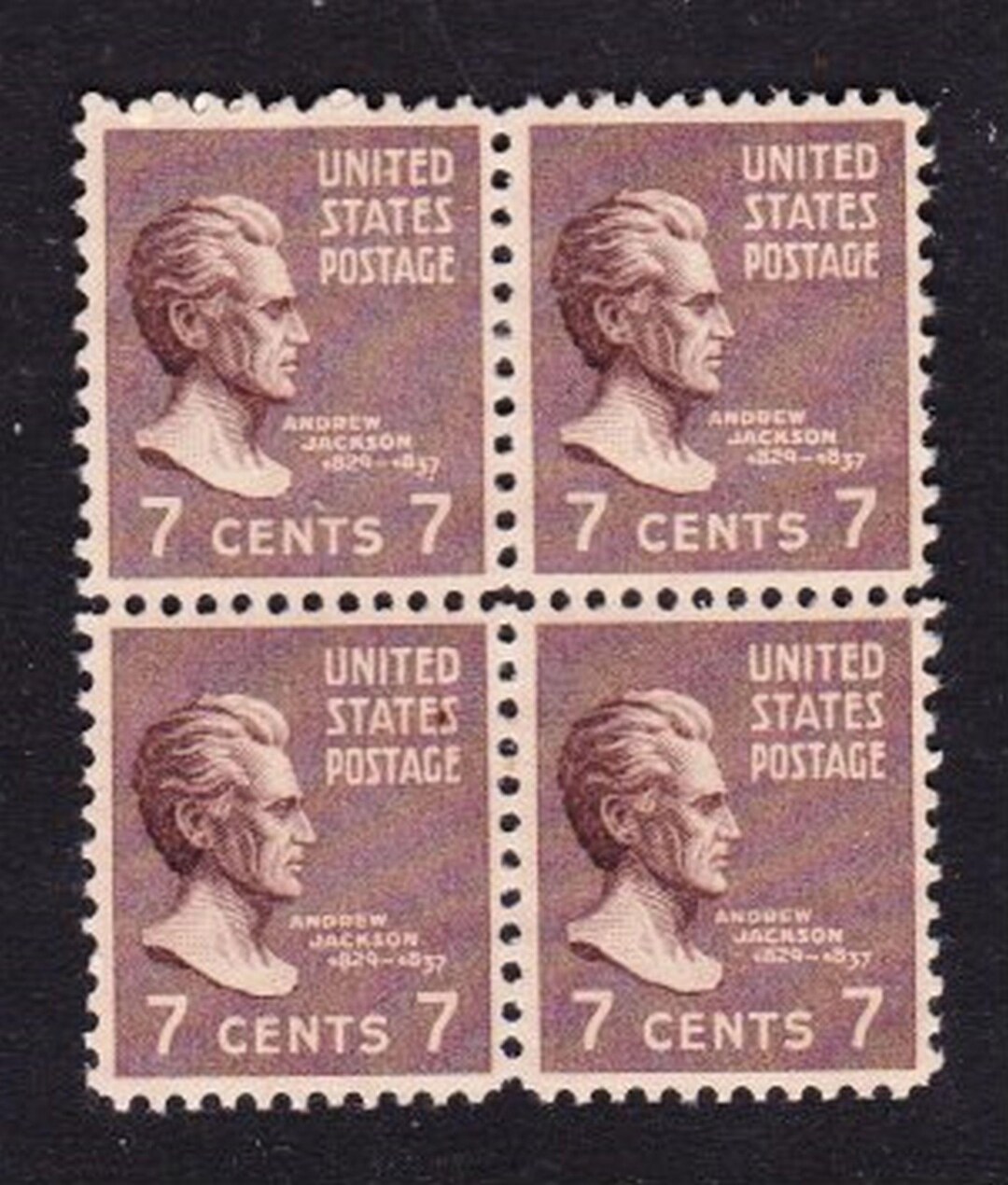 SCARCE U S 1938 Vintage 7c ANDREW JACKSON Presidential Issue Beautiful ...